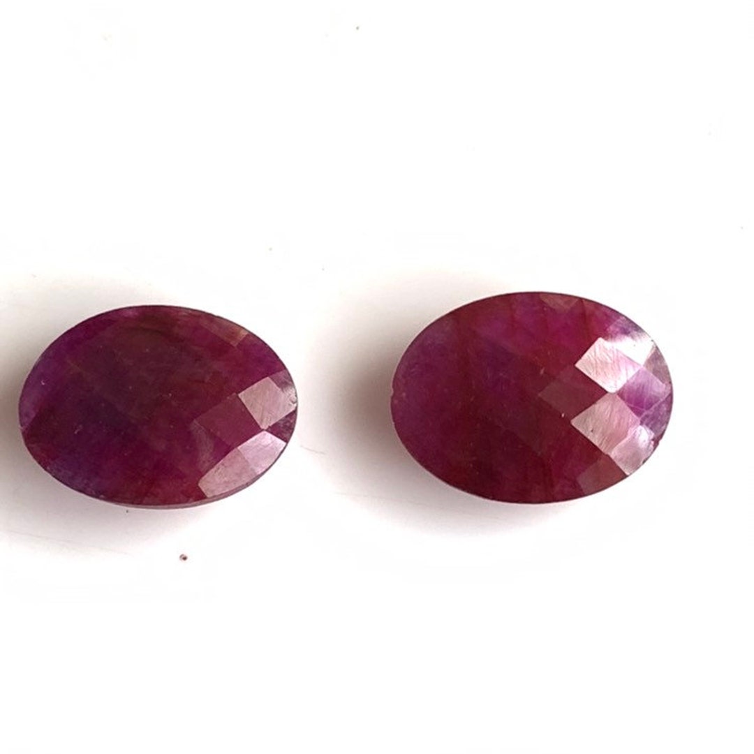 Natural Ruby Rose Cut Gemstone Oval Price per Piece - Etsy