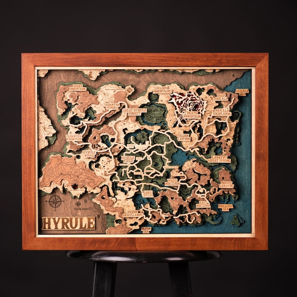 Zelda Hyrule 3d Map - Etsy