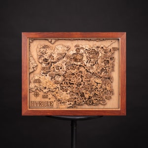 Hyrule 3D Wood Map Natural Edition - Etsy