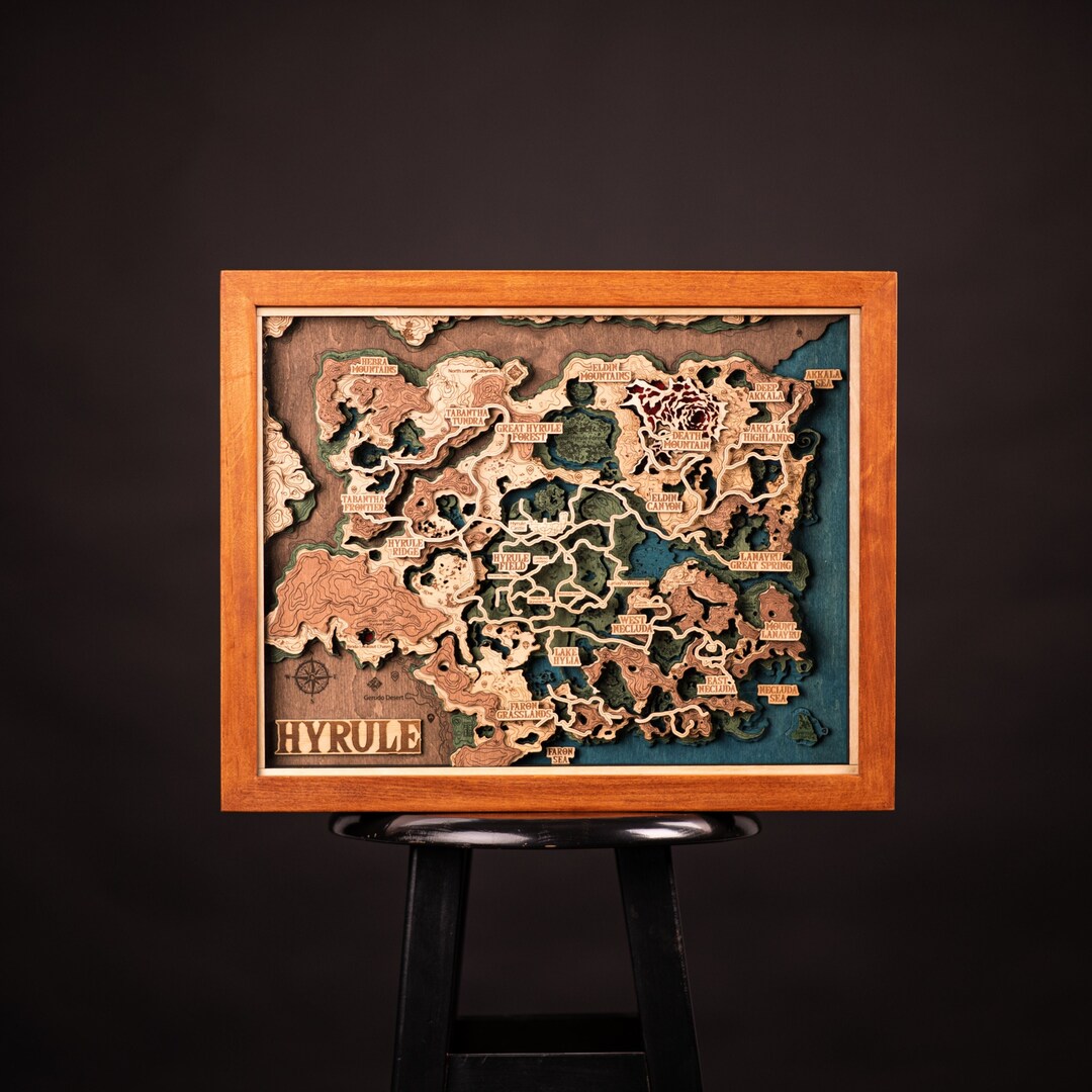 Specially for Fans - Hyrule 3D Wood Map - Etsy