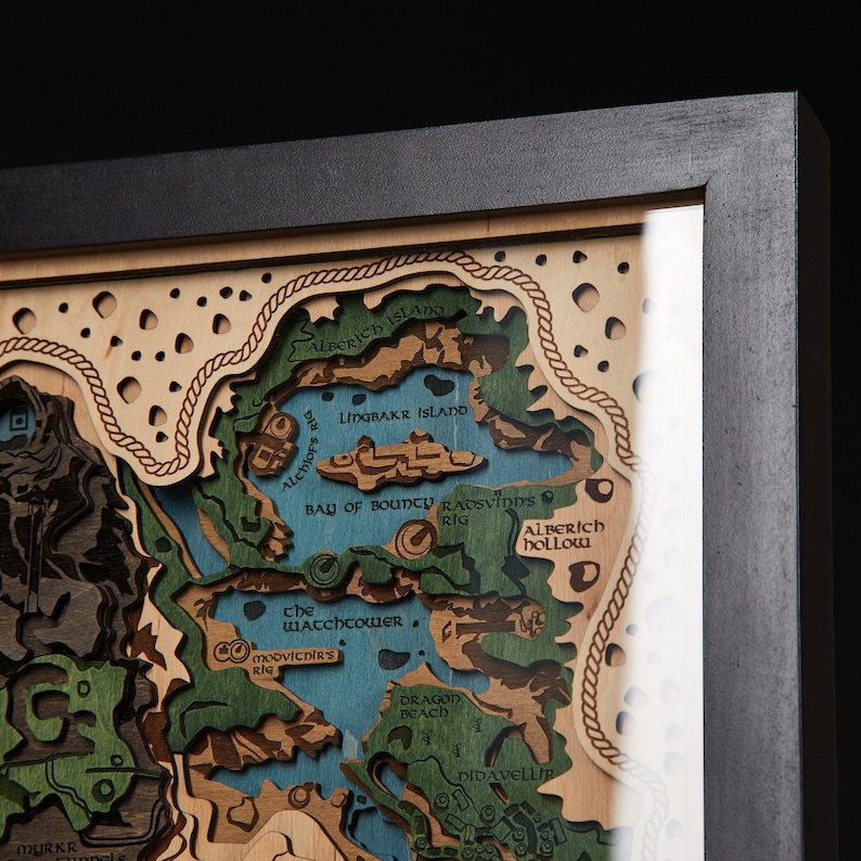 3D Wood Map of Divine Battleground - Etsy