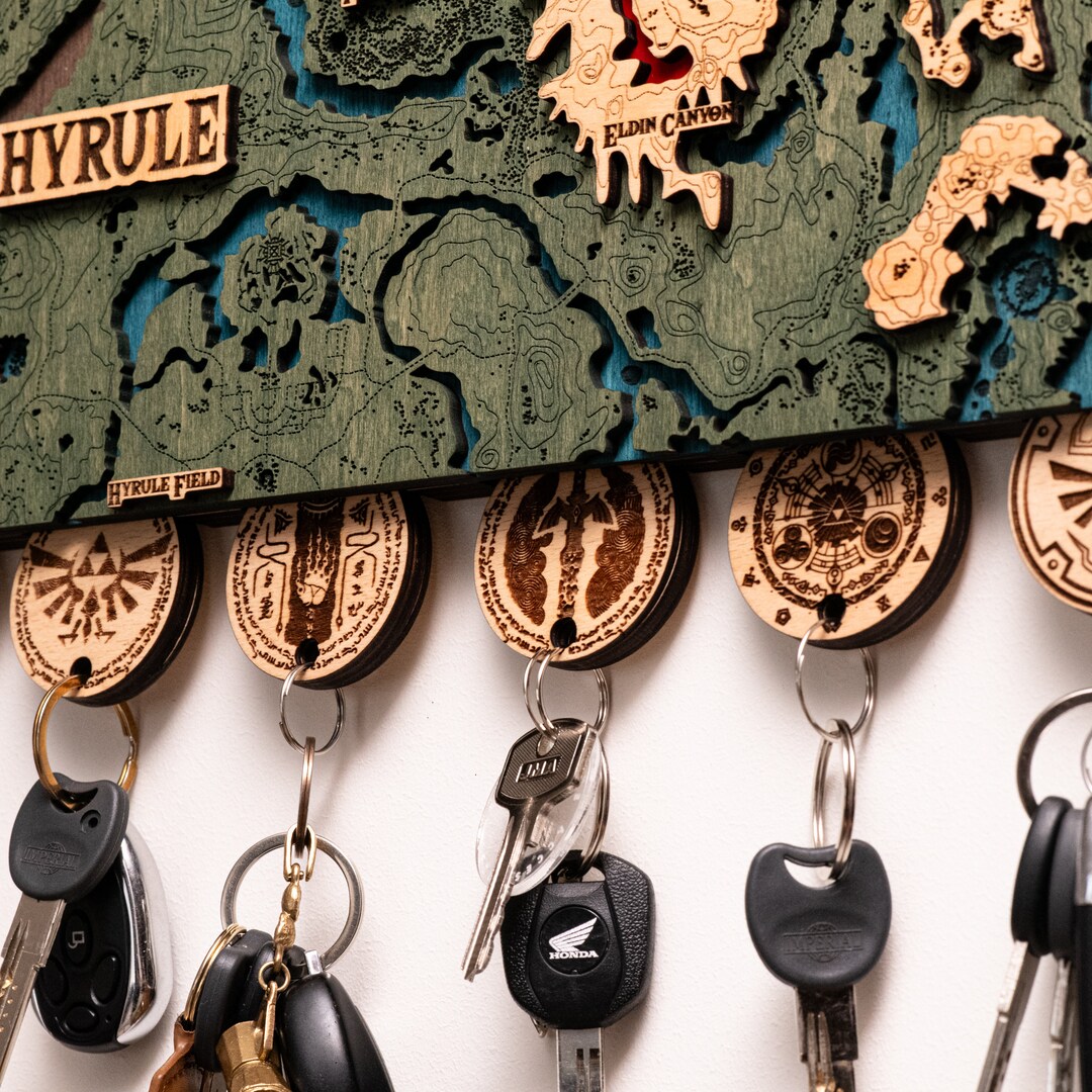 Hyrule 3D Key Holder • Great Gift for Him • Breath of the Wild 3D Key ...