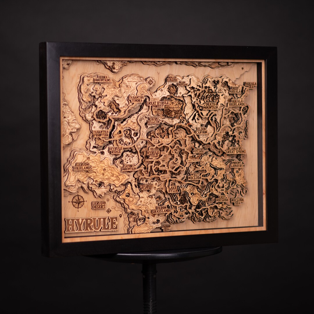 Hyrule 3D Wood Map Natural Edition - Etsy