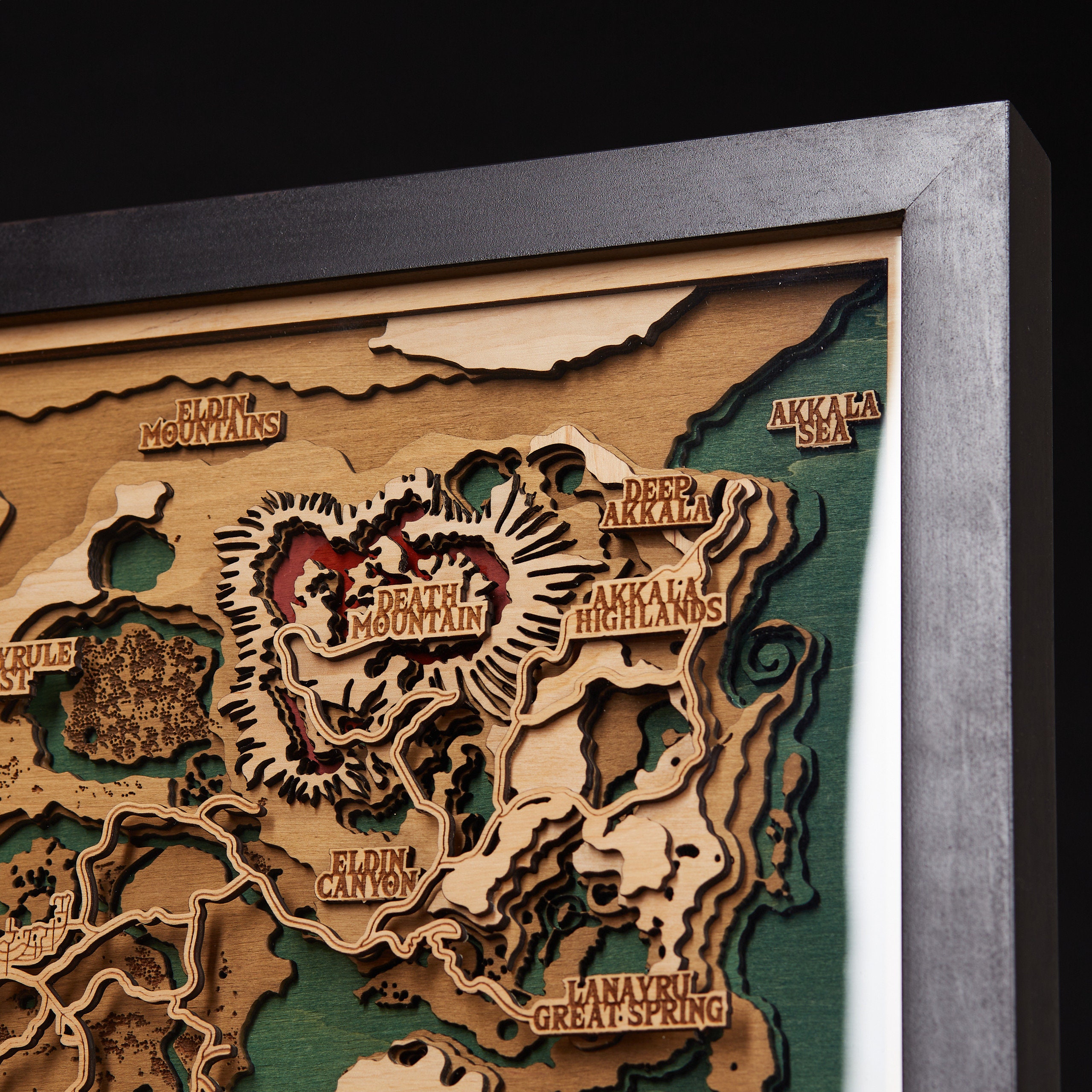 The Hyrule 3D Wooden Map - Etsy UK