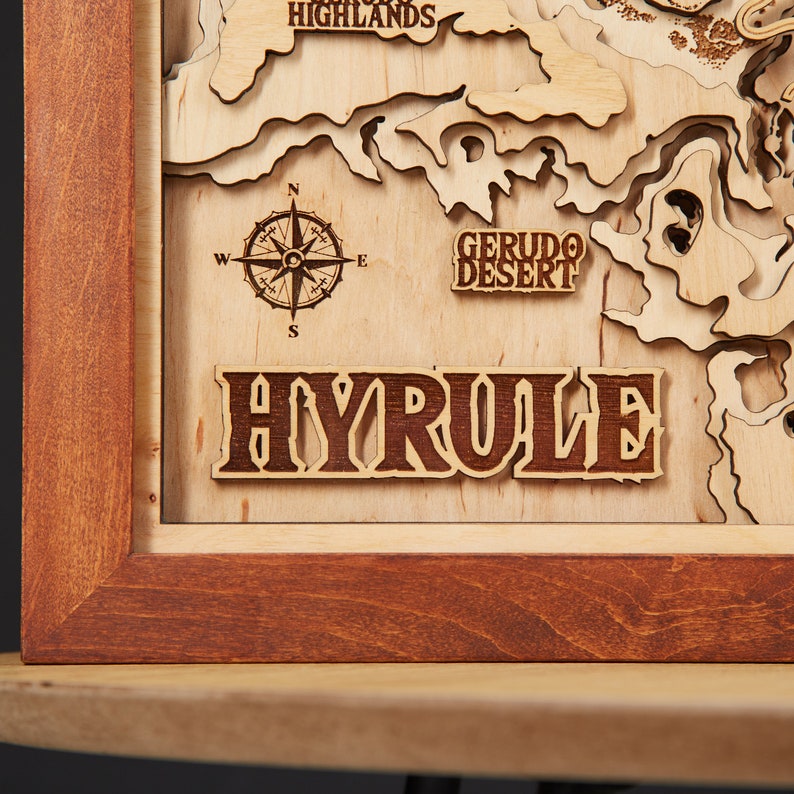 3D the Hyrule Map Natural Edition - Etsy