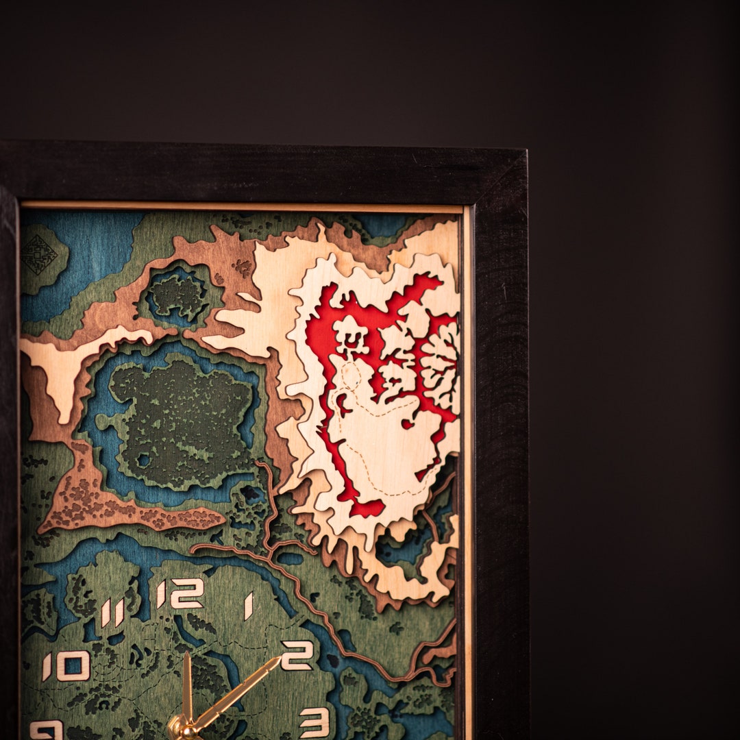 Hyrule 3D Wall Clock, Game Wall Clocks With TOTK Interactive Map, Best ...