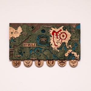 Hyrule 3D Key Holder, Gaming Keychain With Shrines Map BOTW, Best ...
