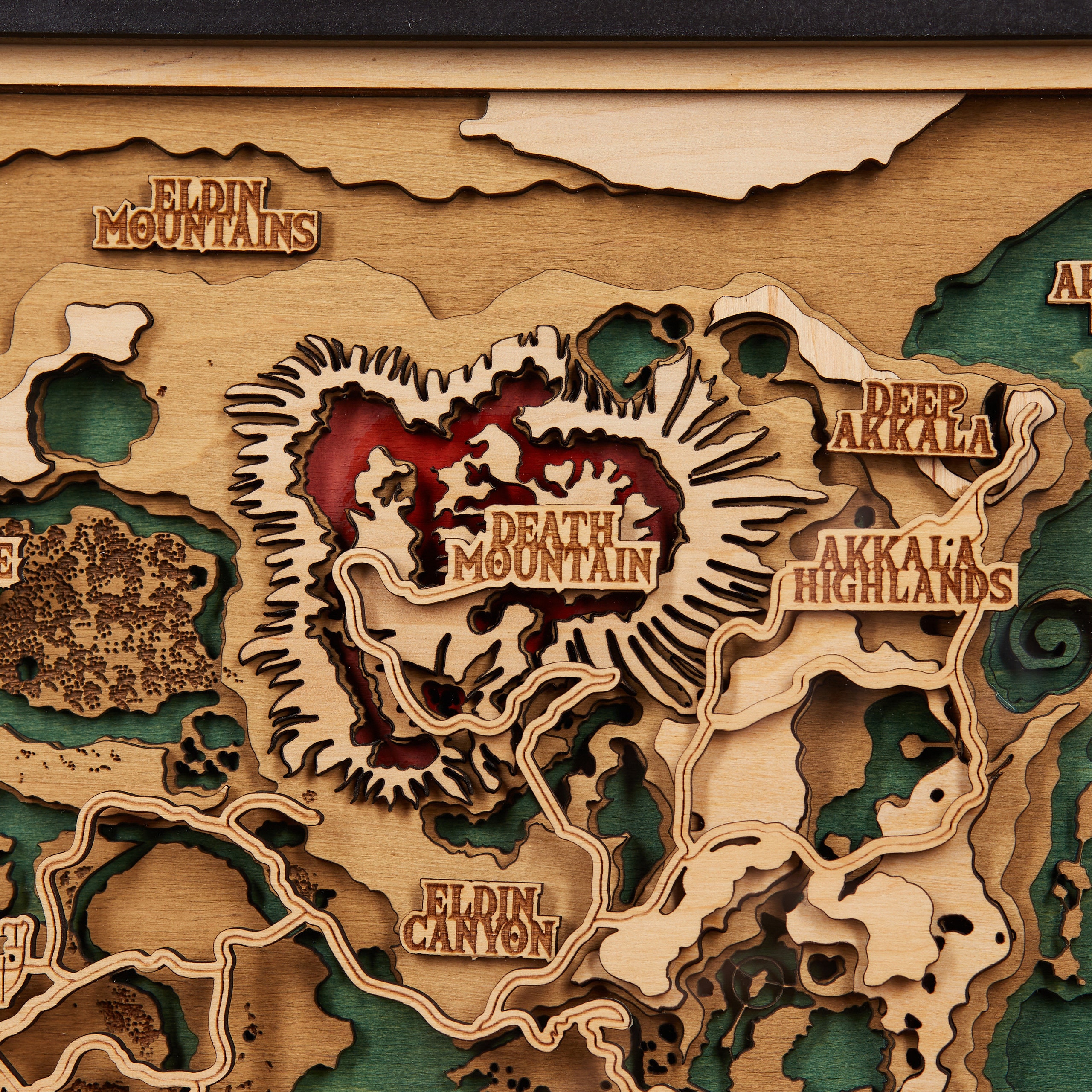 3D Wood Map of the Hyrule, Hightle Detailed BOTW Shrine Map, Perfect ...
