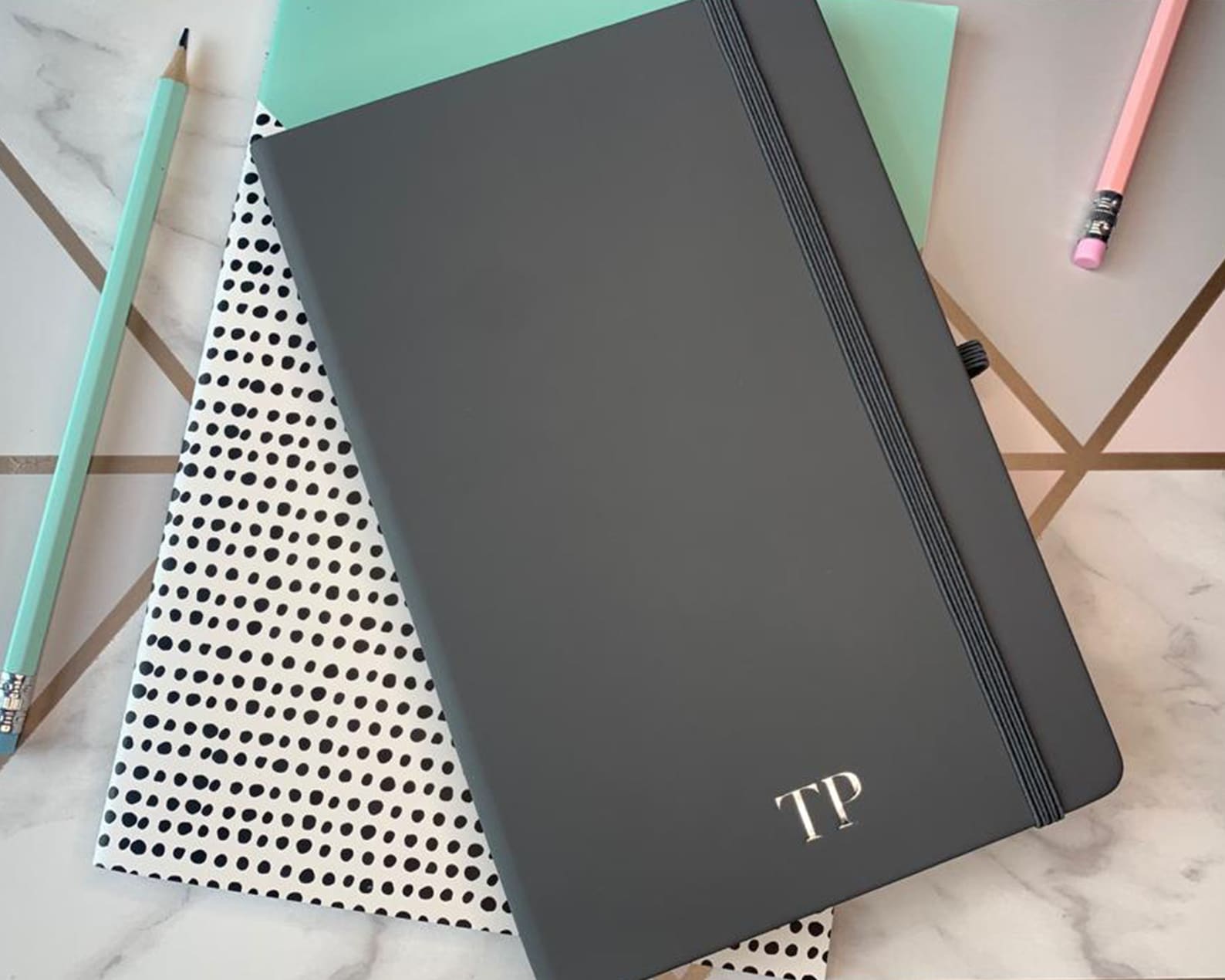 Initial Notebook Present Personalised Notebook Black - Etsy UK