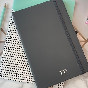 Initial Notebook Present - Personalised Notebook - Black Luxury ...