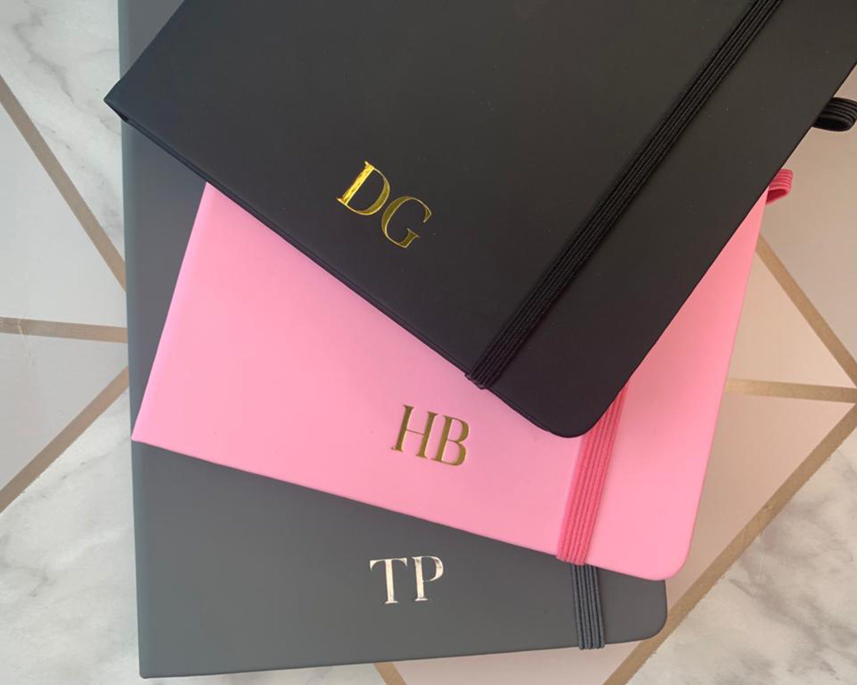 Initial Notebook Present Personalised Notebook Black - Etsy UK