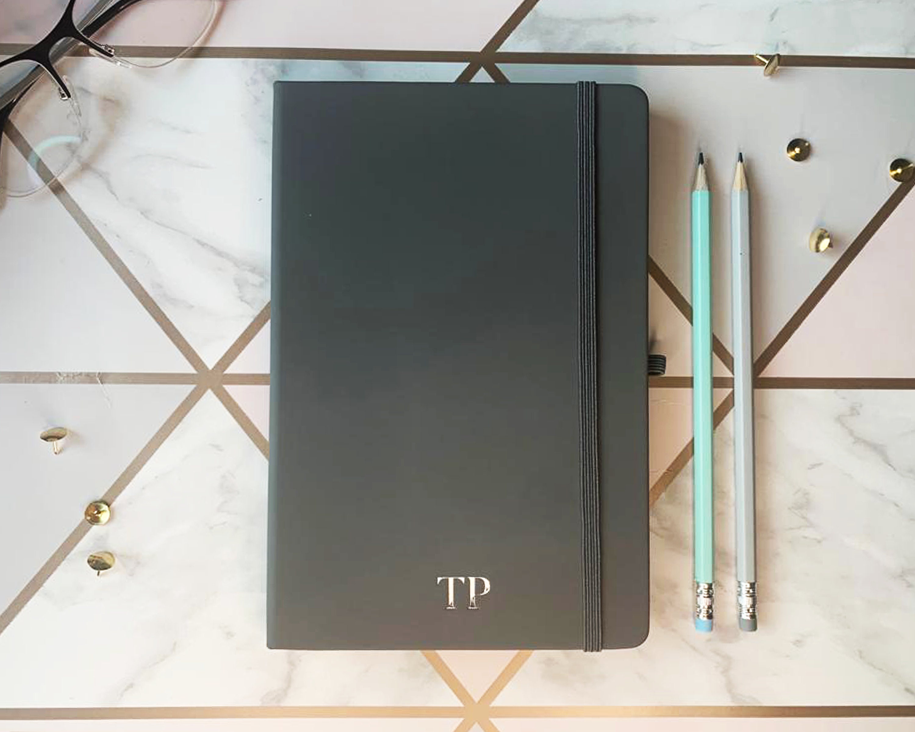 Personalised Grey Notebook Gift A5 or A6 Personalised - Etsy UK