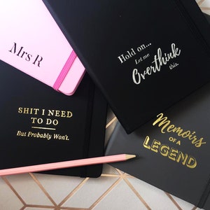 Funny Personalised Notebook Funny Gift for Him or Her Gold Foil ...