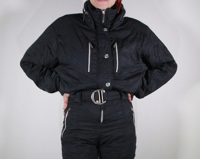 Vintage Retro 80s 90s Ski Suit Skisuit Snowsuit Wear Jumpsuit Size S-M ...