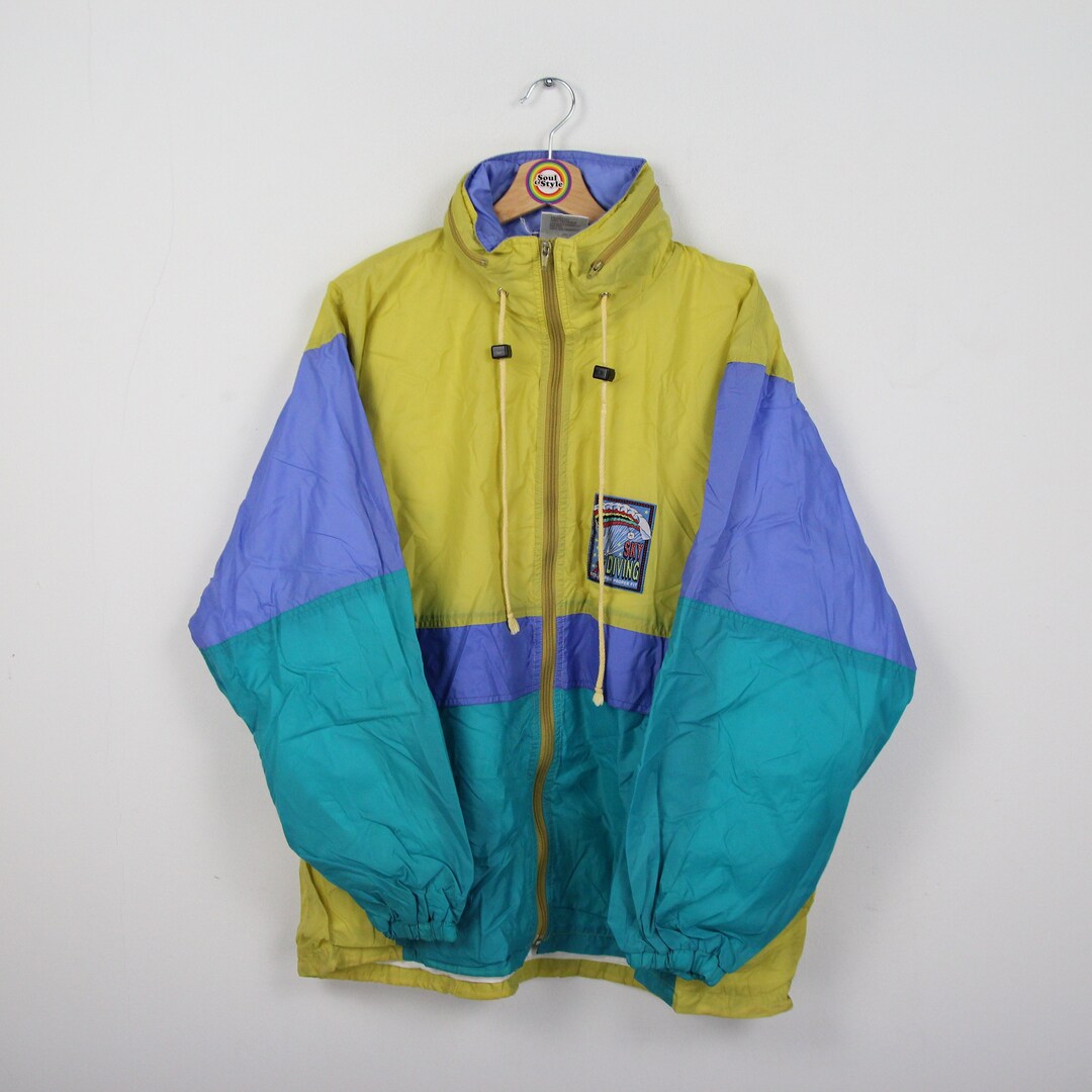 Vintage 90s Rain Jacket S Marcel Clair Windbreaker - Etsy