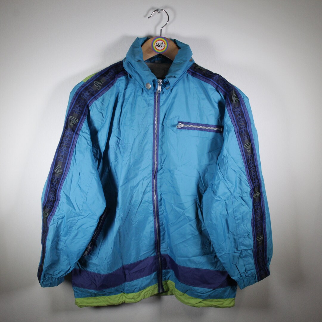Vintage 90s Rain Jacket S Windbreaker Astrolabio - Etsy