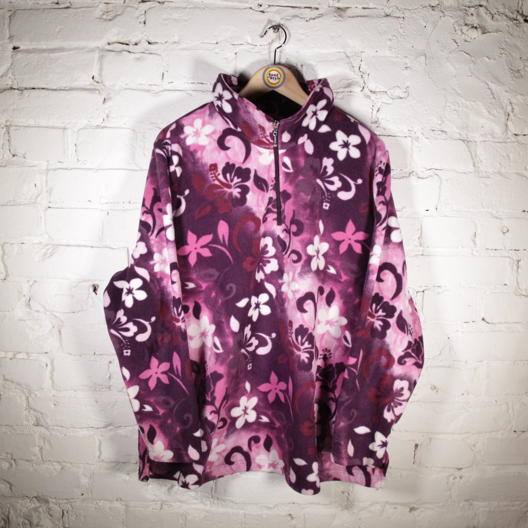 Vintage 90s Fleece Pullover M women - Etsy