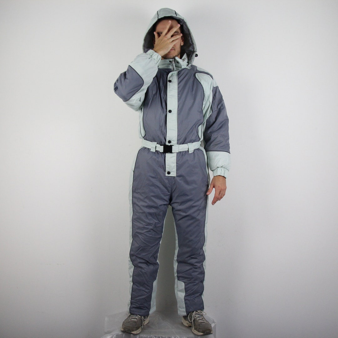 Vintage Retro 80s 90s Ski Suit Skisuit Snowsuit Wear Jumpsuit Size S ...