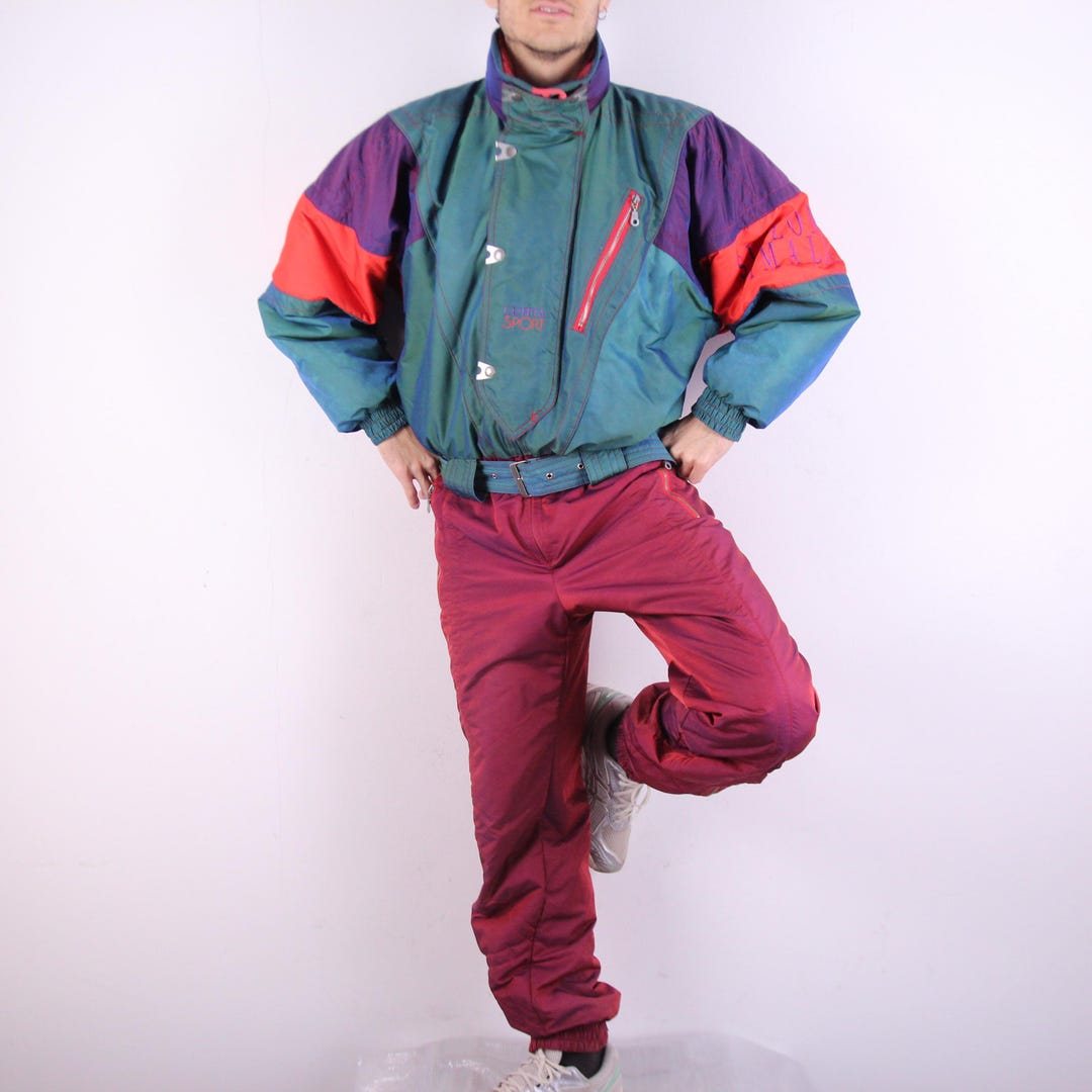 Vintage Retro 80s 90s Ski Suit Snowsuit Wear Jumpsuit Size L Luhta - Etsy