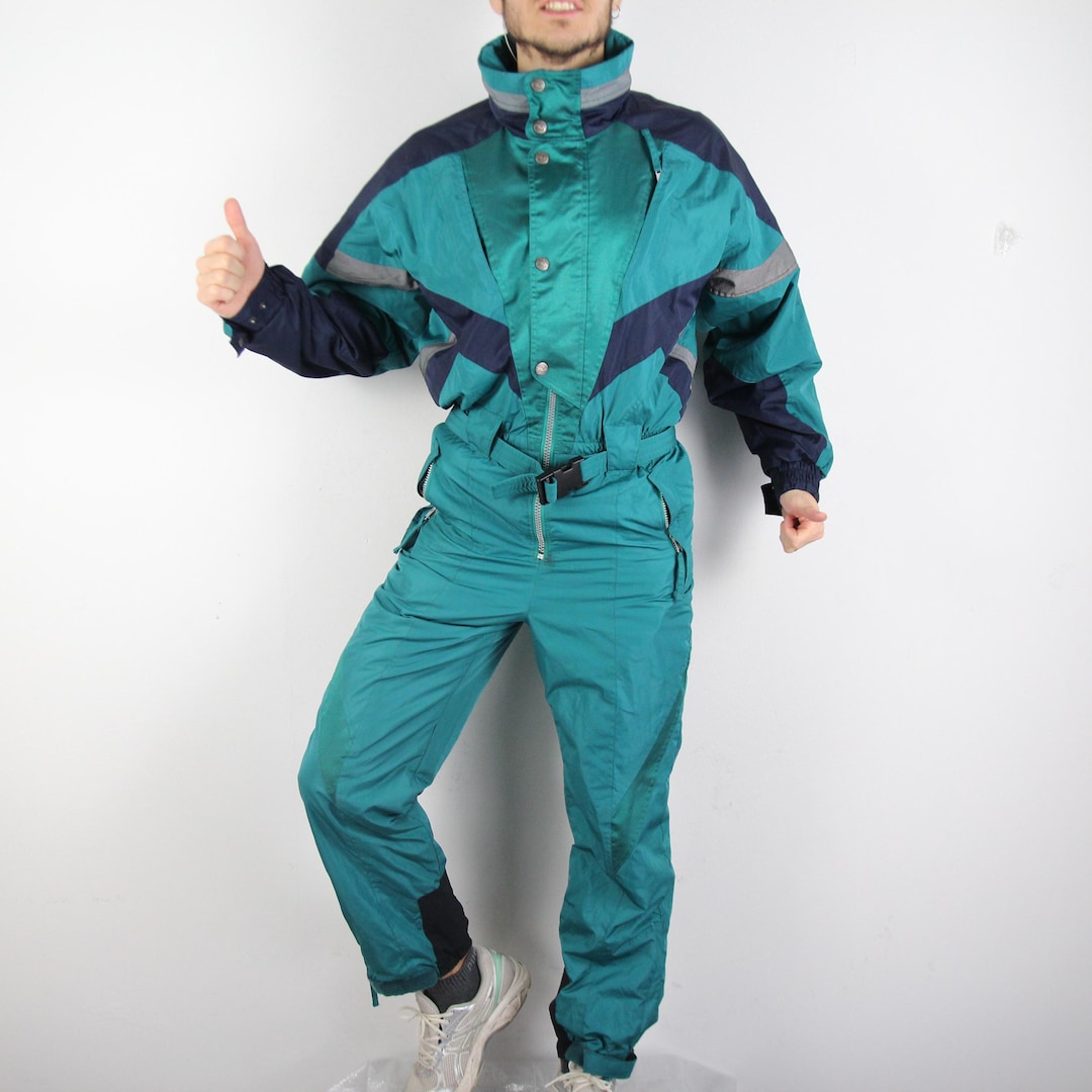 Vintage Retro 80s 90s Ski Suit Snowsuit Wear Jumpsuit Size S (46) Fila ...