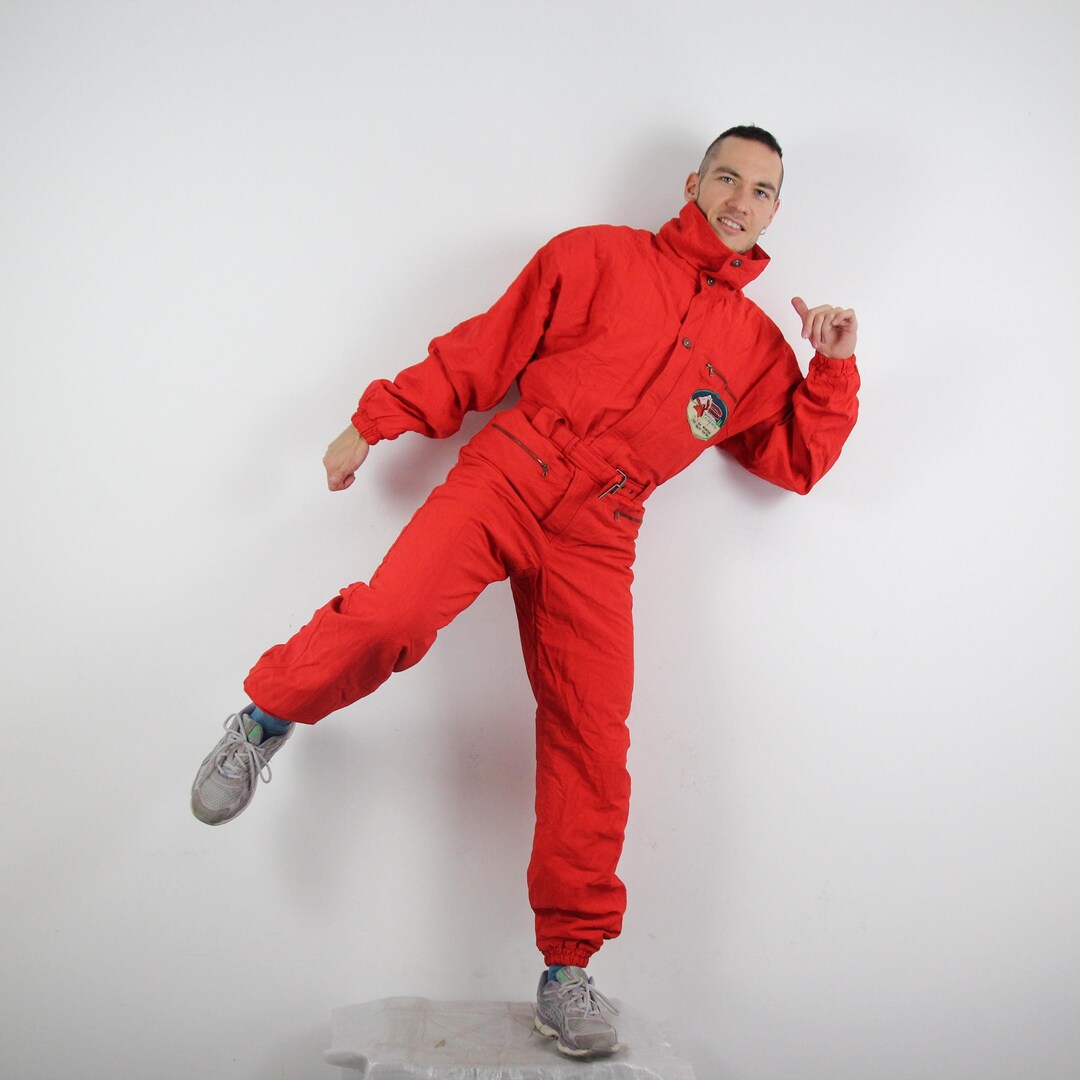 Vintage Retro Vdev 80s 90s Ski Suit Skisuit Snowsuit Wear Jumpsuit Size ...