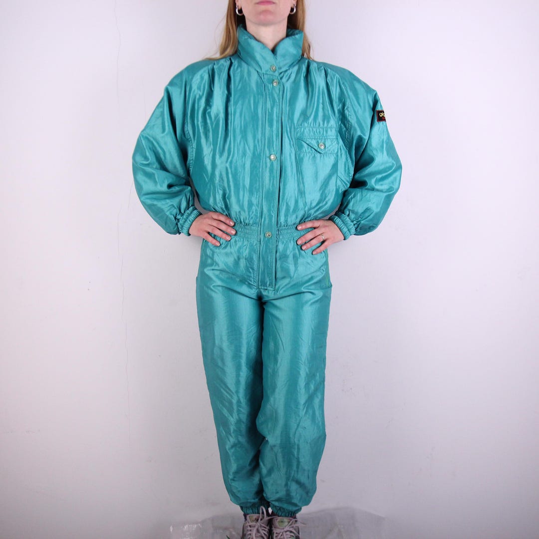 Vintage Retro 80s 90s Ski Suit Snowsuit Wear Jumpsuit Size S (women's ...