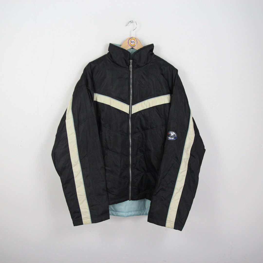 Vintage 90s Down Jacket Winter Jacket Size XL Fila Down Feathers Ski ...