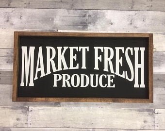 Fresh Produce Sign | Etsy