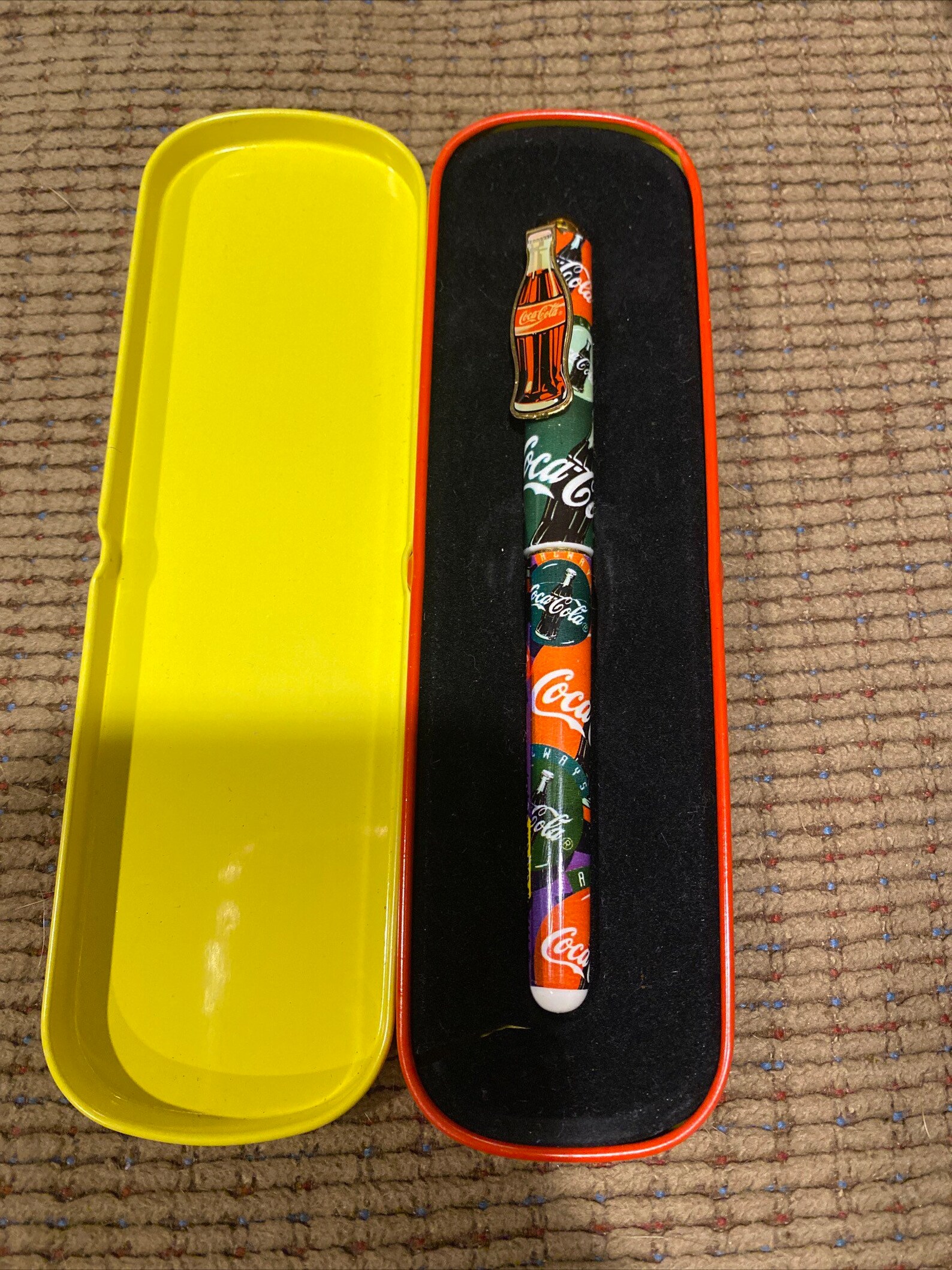 Vintage Coca-cola Pen Set With Tin - Etsy