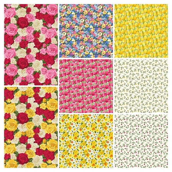 Rose Cotton Fabric - Etsy