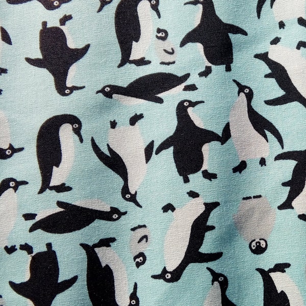 Penguin Cotton Fabric - Etsy UK