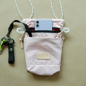 Crossbody Phone Bag, Black Sling Bag, Cord Phone Pouch, Minimalist ...