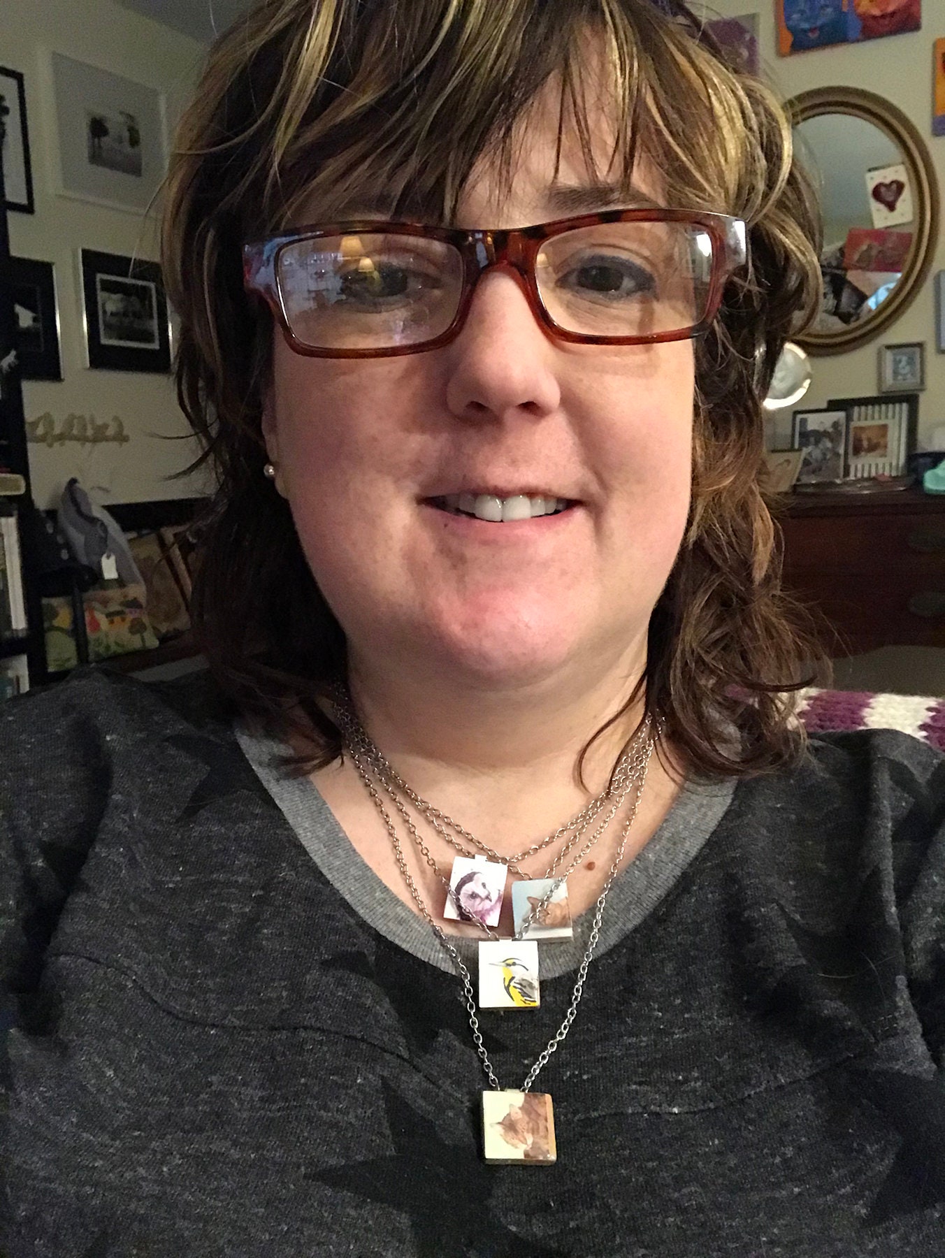 Yellow Bird Wooden Scrabble Tile Necklace - Etsy