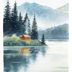 Watercolour Paintings - Etsy UK