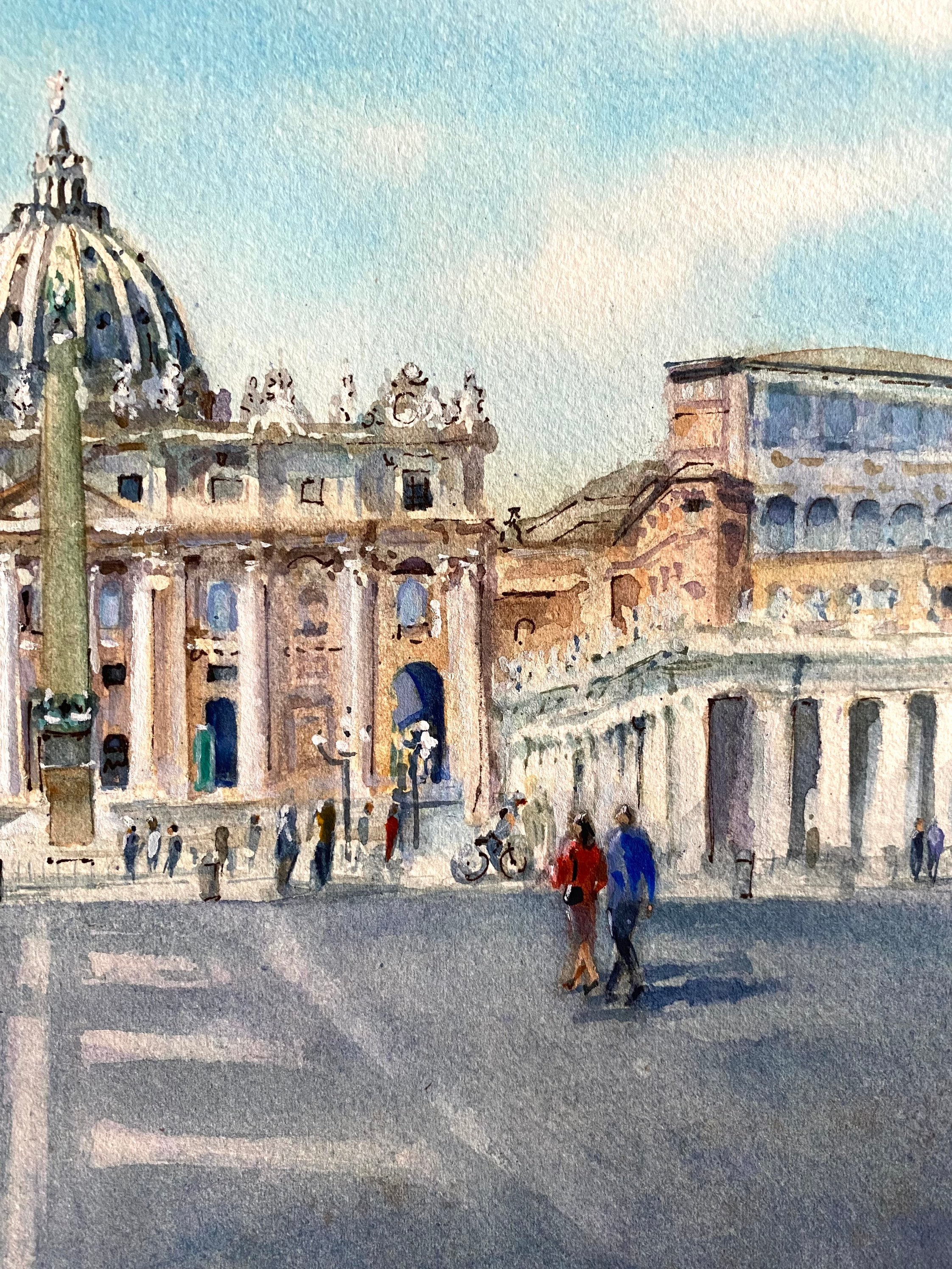 Original Watercolor Painting of Rome, Italy Vatican - Etsy