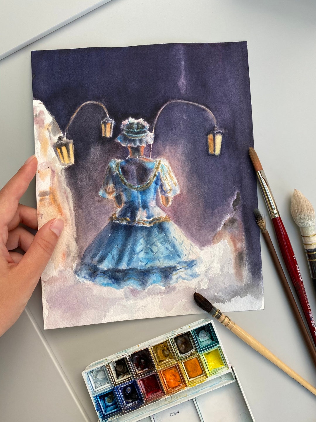 Watercolor Ballerina Original Painting Ballet Wall Art Lovers - Etsy