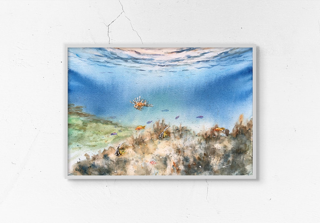 Saltwater Fish Original Art Watercolor Handmade Painting of - Etsy