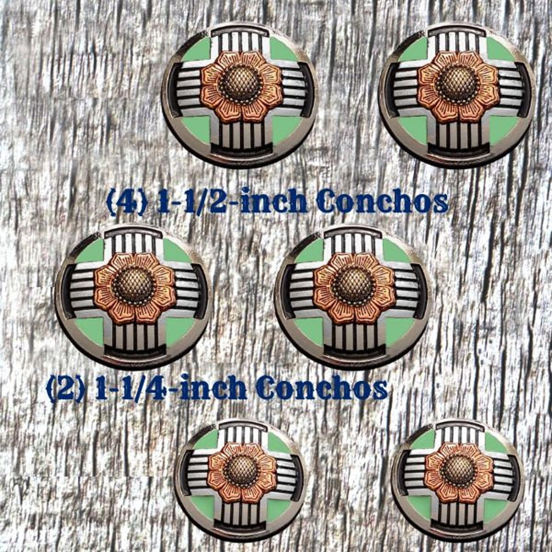 Pecos Flower Concho Saddle Set-2 - Etsy
