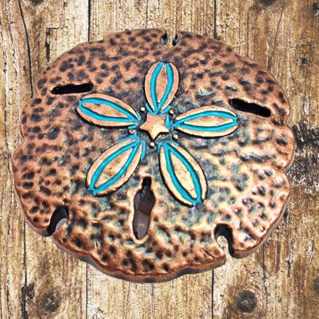 Nautical Sand Dollar Patina Copper Cabinet Knob - Etsy