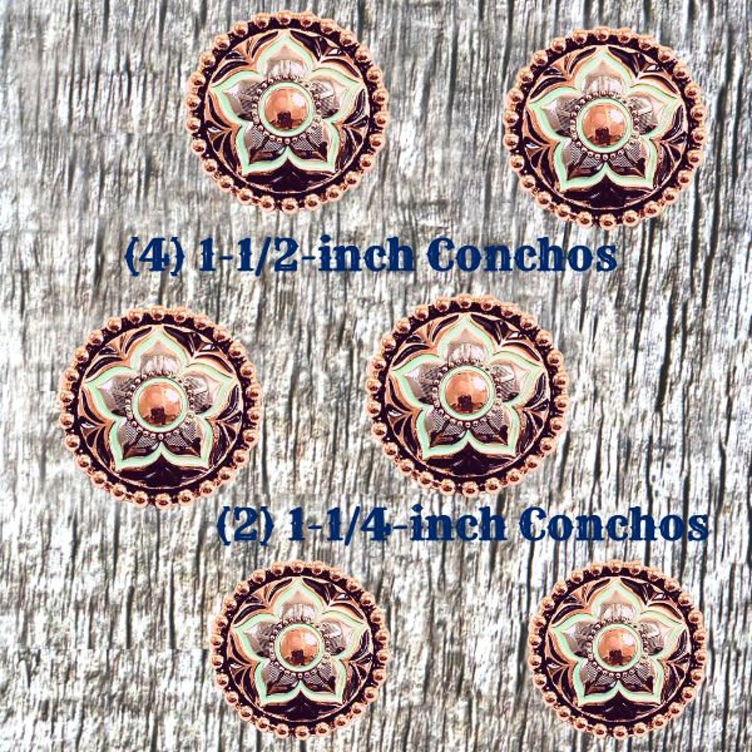 San Antone Flower Concho Saddle Set - Etsy