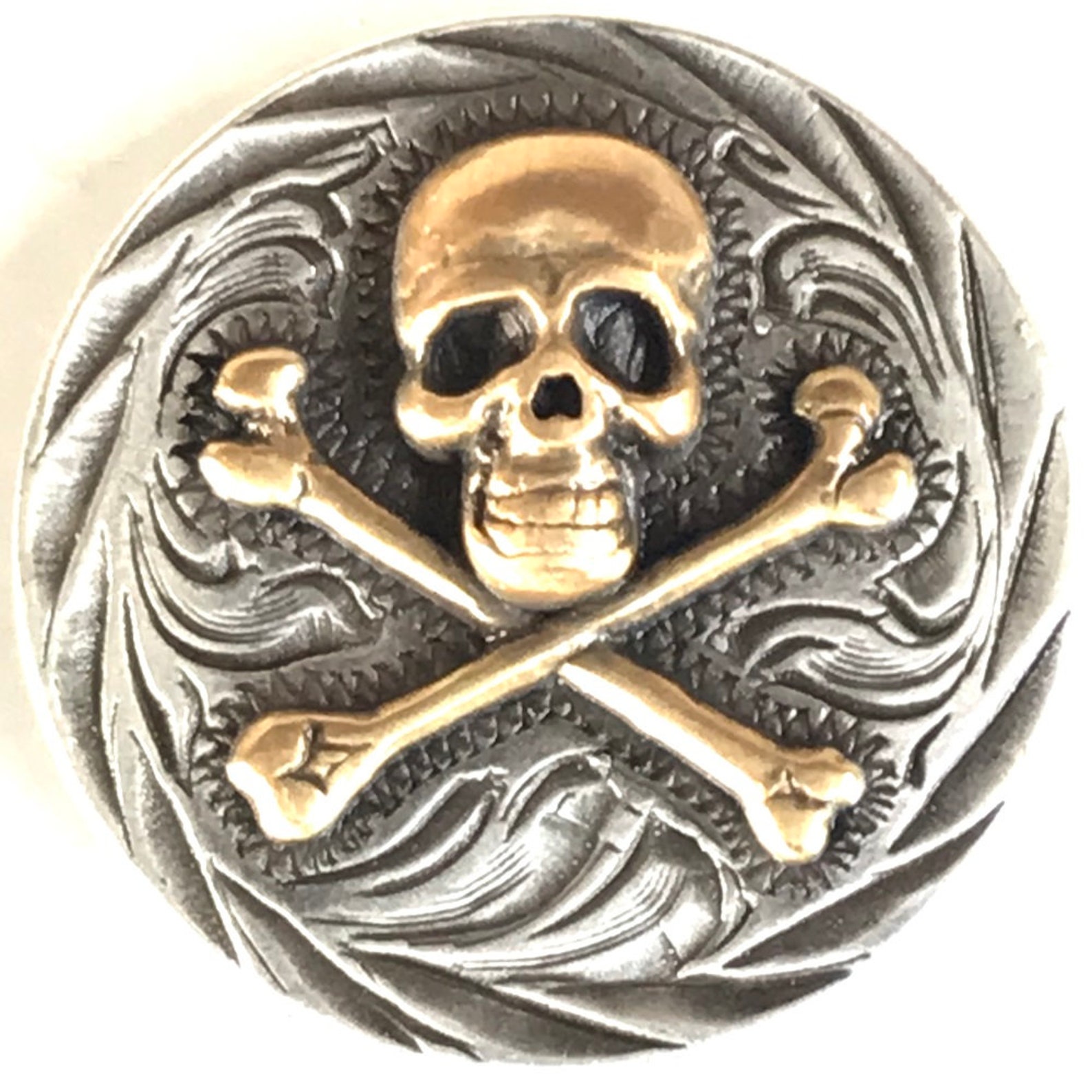 SKULL CROSSBONES CONCHOS | Etsy