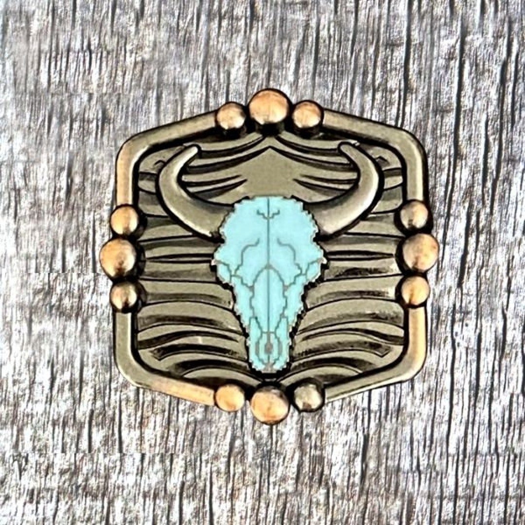 Buffalo Turquoise Concho 1-1/4 Inch - Etsy