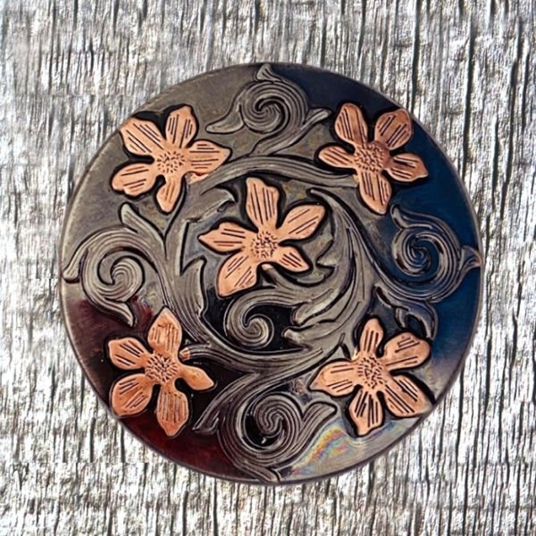 Wildflower 3 Inch Concho - Etsy