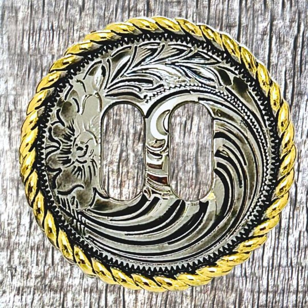 Rope Trim Slotted Brass Nickel Plated 1-1/2 Inch Concho - Etsy