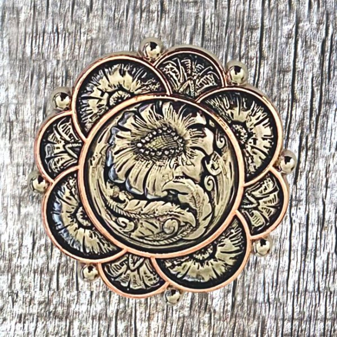 Ransom Rose 1-1/2 Inch Concho - Etsy