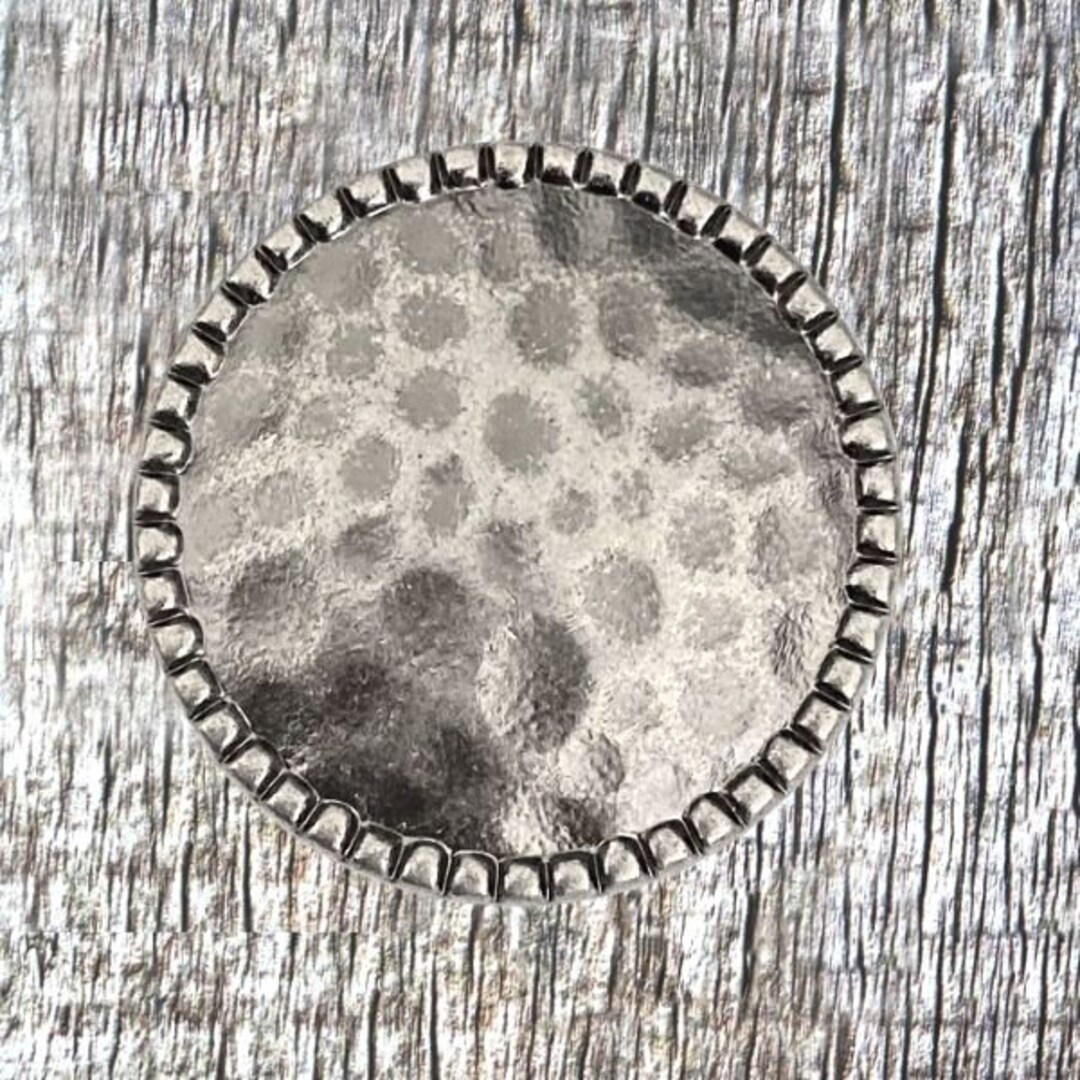 Round Hammered 3 Inch Screw Back Concho Antiqued Nickel Finish - Etsy