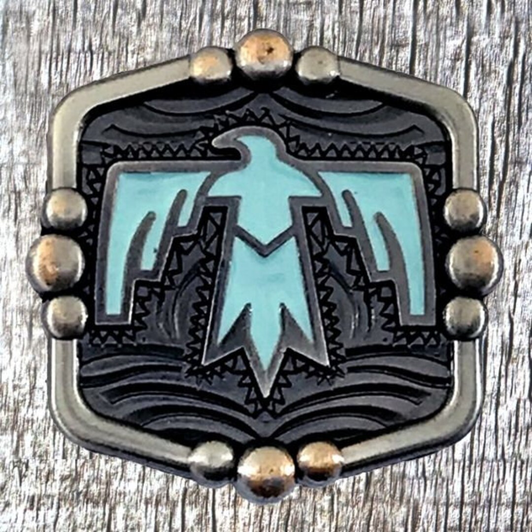 Thunderbird Turquoise Concho 2 Inch - Etsy