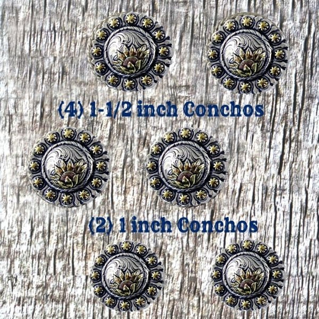 Tri-color Sunflower Berry Concho Saddle Set-1 - Etsy