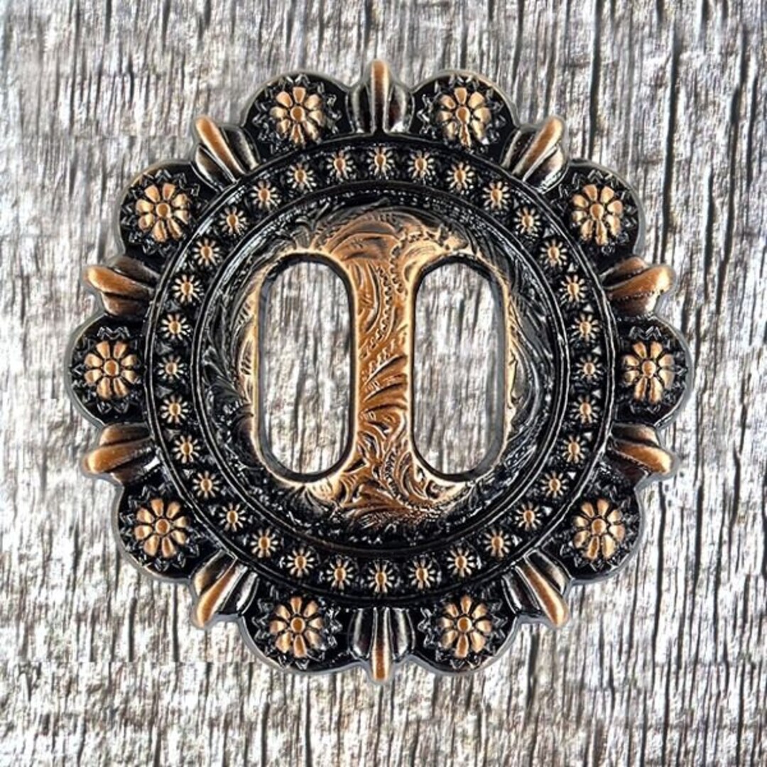 Berry Engraved Western 1-1/2 Inch Slotted Concho - Etsy