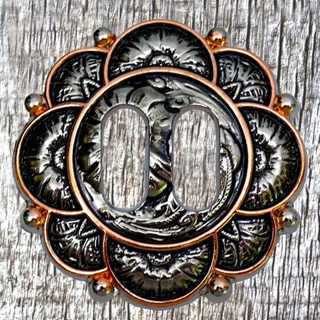 Ransom Rose 1-1/2 Inch Slotted Concho - Etsy